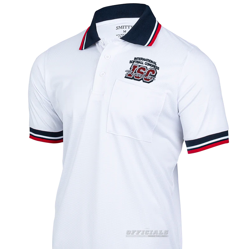 ISC Logo Smitty White Umpire Shirts – Purchase Officials Supplies