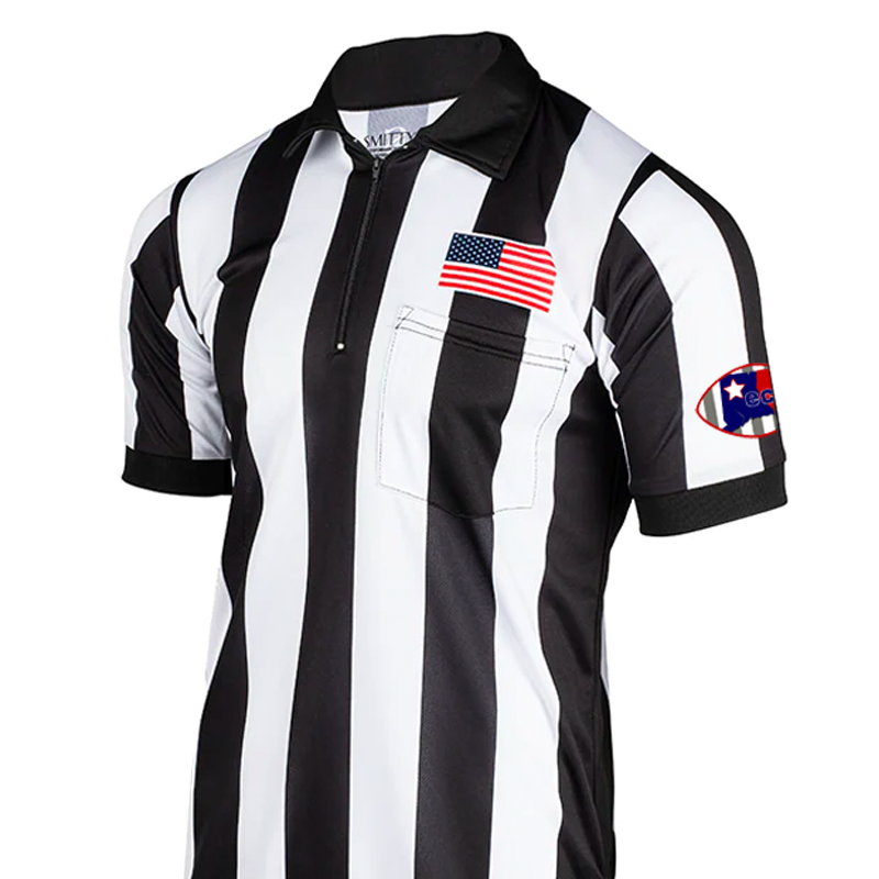 ECFO Logo 2¼" Stripe Short Sleeve Shirt – Purchase Officials Supplies
