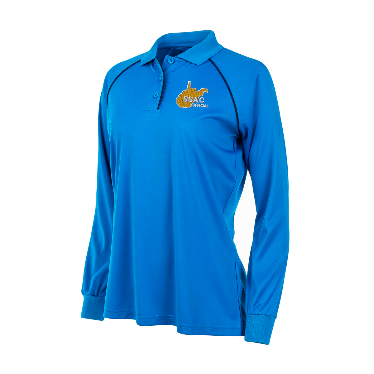West Virginia SSAC Logo Long Sleeve Blue Volleyball Shirt – Purchase ...