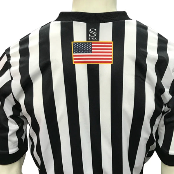 IAABO Logo Men's Body Flex Referee Shirt w/ Flag on Back – Purchase ...